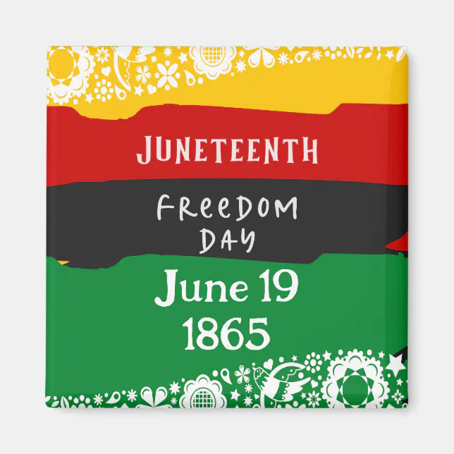 Juneteenth Freedom Day City Celebration Fancy Flag Magnet | Zazzle