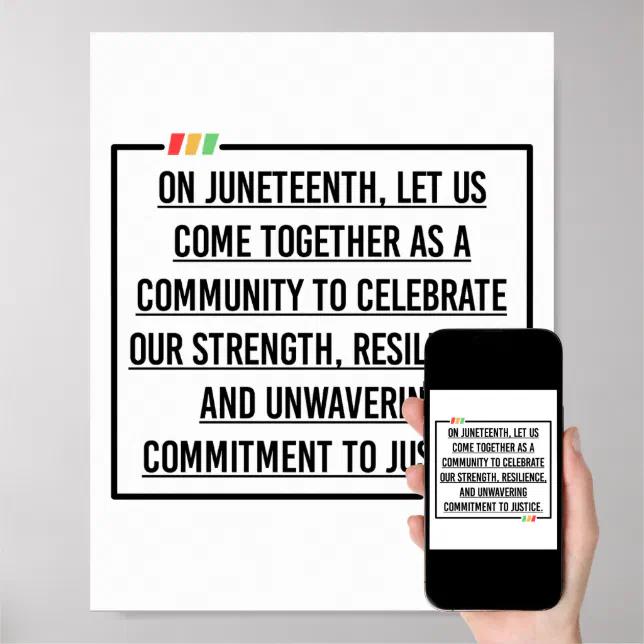 Juneteenth, Freedom of African American. Poster | Zazzle