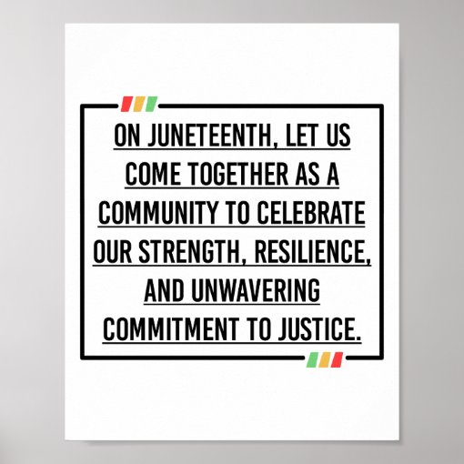 Juneteenth, Freedom of African American. Poster | Zazzle