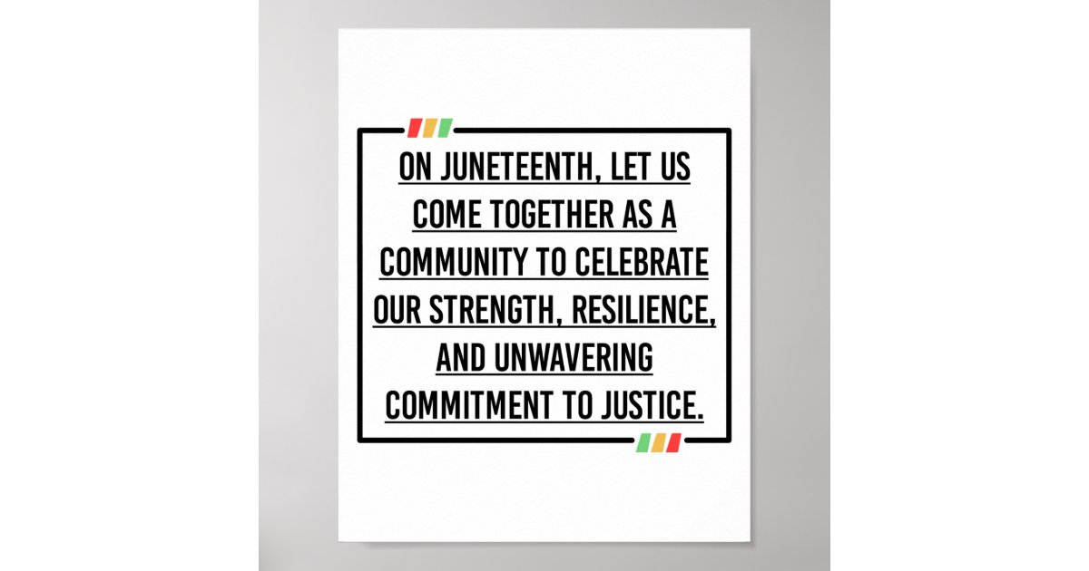 Juneteenth, Freedom of African American. Poster | Zazzle