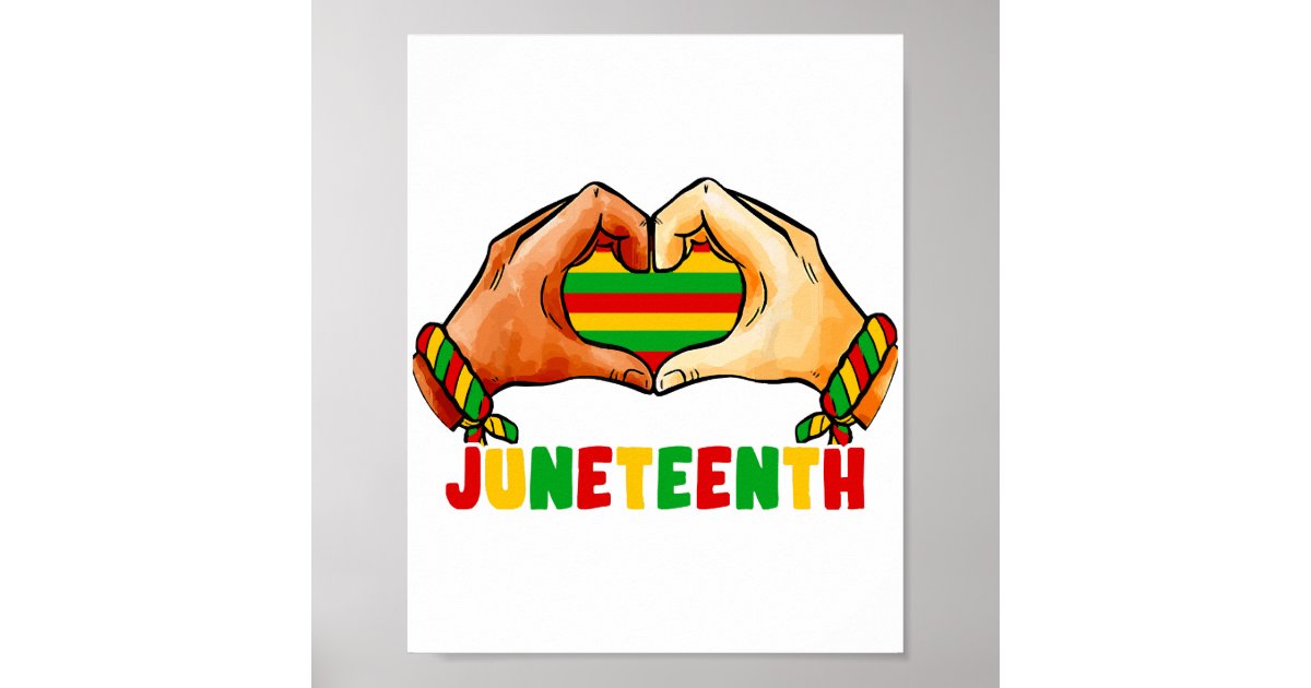 Juneteenth Heart Juneteenth Heart Poster | Zazzle