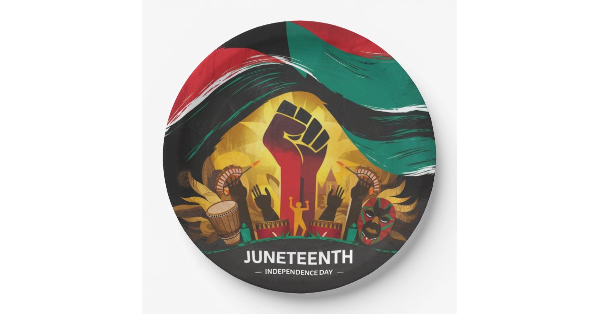 Juneteenth Independence Day Paper Plates | Zazzle