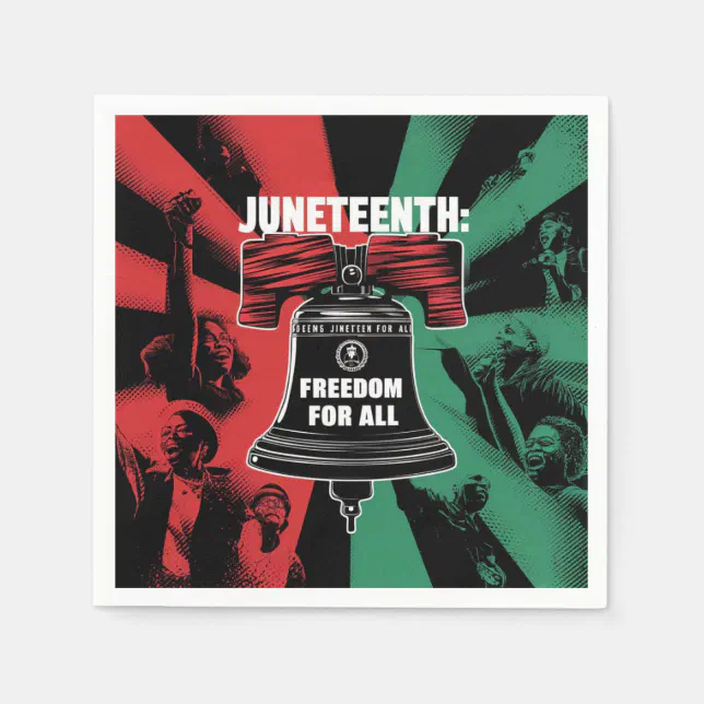 Juneteenth is Freedom For All Liberty Bell Napkins | Zazzle
