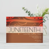 Juneteenth Orange Brown Black Freedom Celebration Invitation | Zazzle