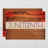 Juneteenth Orange Brown Black Freedom Celebration Invitation | Zazzle