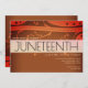 Juneteenth Orange Brown Black Freedom Celebration Invitation | Zazzle
