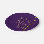 Juneteenth Purple Yellow Celebration Paper Plates | Zazzle