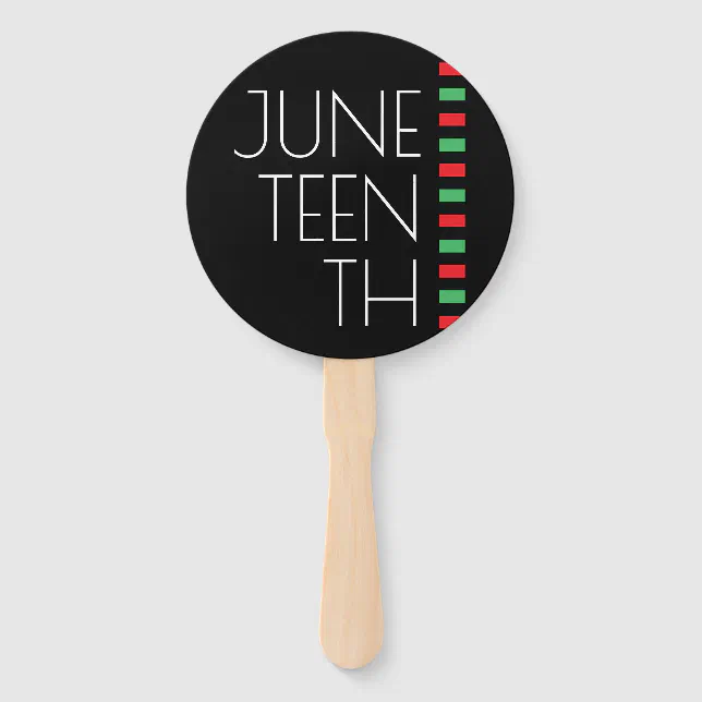Juneteenth Red Black Green Celebration Hand Fan | Zazzle