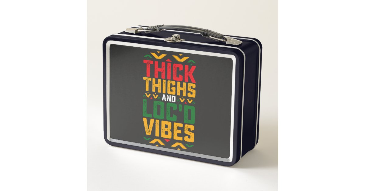 Juneteenth Thick Locd Vibes African American Metal Lunch Box | Zazzle