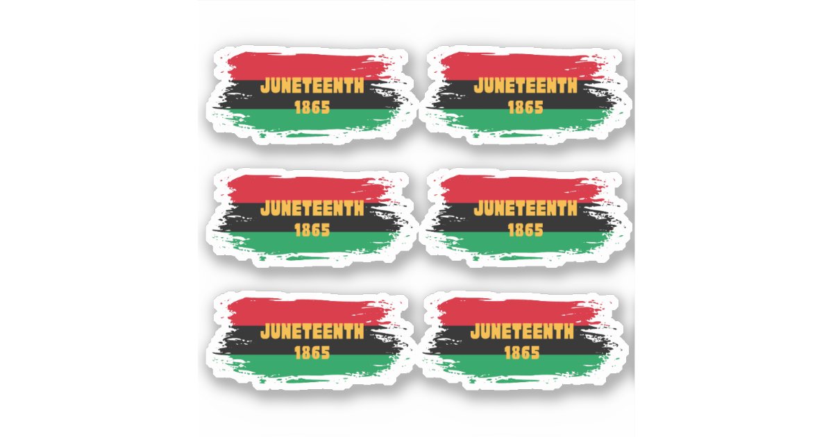 Juneteenth Vinyl Stickers | Zazzle