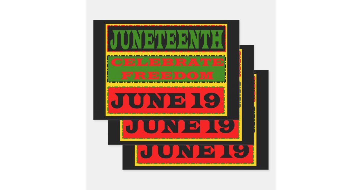Juneteenth Wrapping Paper | Zazzle
