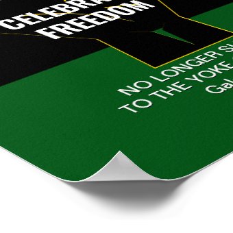 Juneteeth CELEBRATE FREEDOM Customizable Scripture Poster | Zazzle