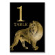 Jungle African Animal Lion Table Number Card 1 | Zazzle