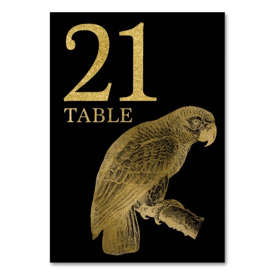 Jungle African Animal Parrot Table Number Card 21 | Zazzle.com