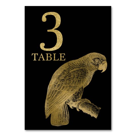 Jungle African Animal Parrot Table Number Card 3 | Zazzle.com