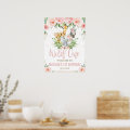 Jungle Animals Blush Floral Wild One 1st Welcome Poster | Zazzle
