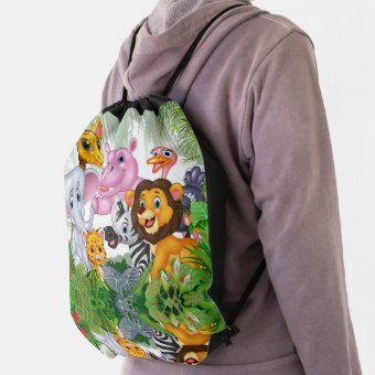 Jungle Animals Drawstring Bag | Zazzle