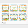 Jungle Animals Train Birthday Party Favor Sticker | Zazzle