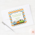 Jungle Animals Train Birthday Party Favor Sticker | Zazzle