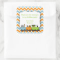 Jungle Animals Train Birthday Party Favor Sticker | Zazzle