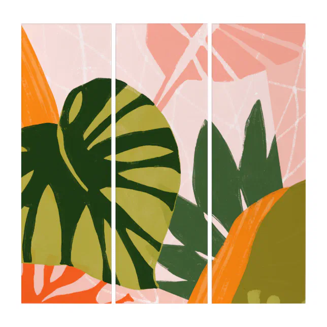 Jungle Collage I Triptych | Zazzle