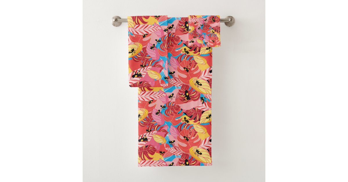 Jungle Frogs Bath Towel Set | Zazzle