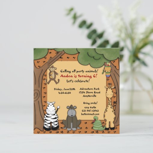 Jungle Gang Invitation | Zazzle