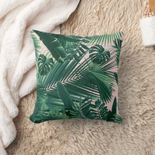 Jungle Leaves Siesta #1 Throw Pillow | Zazzle
