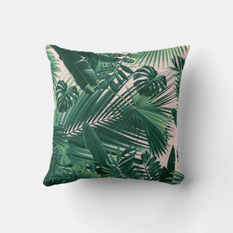 Jungle Leaves Siesta #1 Throw Pillow | Zazzle