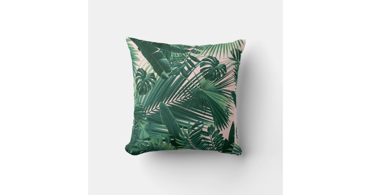 Jungle Leaves Siesta #1 Throw Pillow | Zazzle