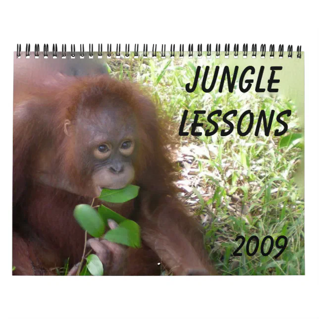 Jungle Lessons Wild Animal calendar | Zazzle