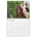 Jungle Lessons Wild Animal calendar | Zazzle