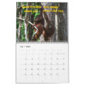 Jungle Lessons Wild Animal calendar | Zazzle