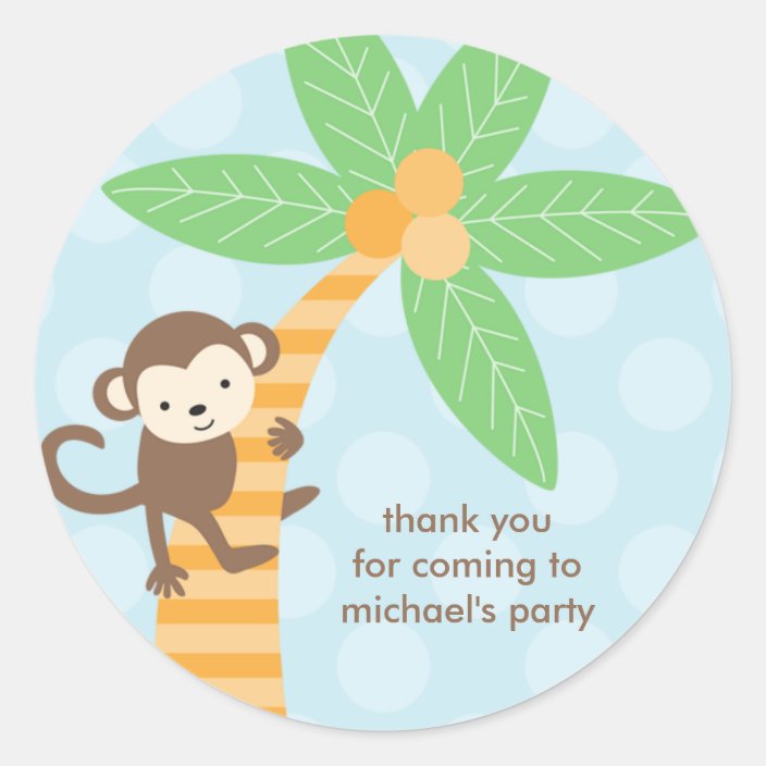 Jungle Monkey Stickers | Zazzle.com