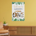 Jungle Safari 1st Birthday Party Welcome Poster | Zazzle