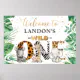 Jungle Safari 1st Birthday Party Welcome Poster | Zazzle