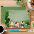 Jungle Safari Animals Invitation Envelope | Zazzle