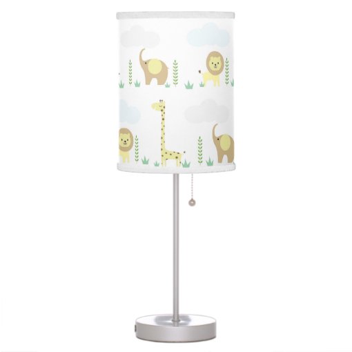 Jungle Safari Animals Nursery Kids Room Table Lamp | Zazzle
