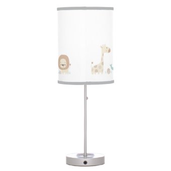 Jungle Safari Animals Nursery Kids Room Table Lamp | Zazzle