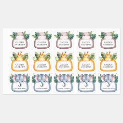 Jungle Safari Animals School Daycare Labels | Zazzle