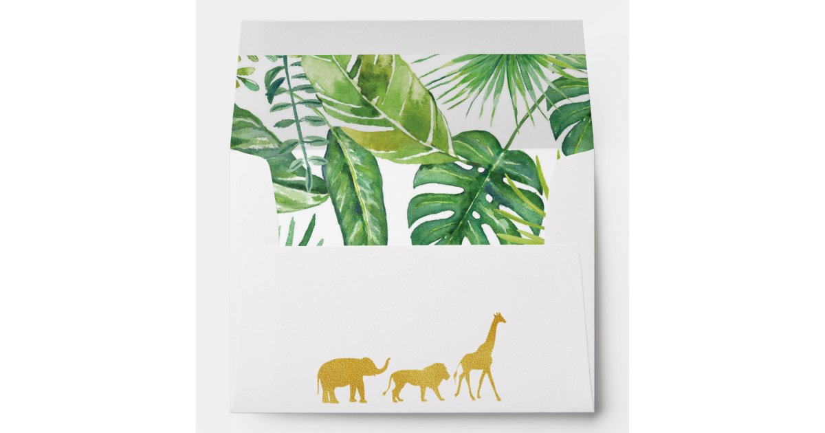 Jungle Safari Baby Shower Envelopes | Zazzle