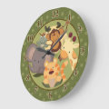 Jungle Safari Dark Green Wall Clock | Zazzle