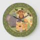 Jungle Safari Dark Green Wall Clock | Zazzle