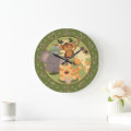 Jungle Safari Dark Green Wall Clock | Zazzle