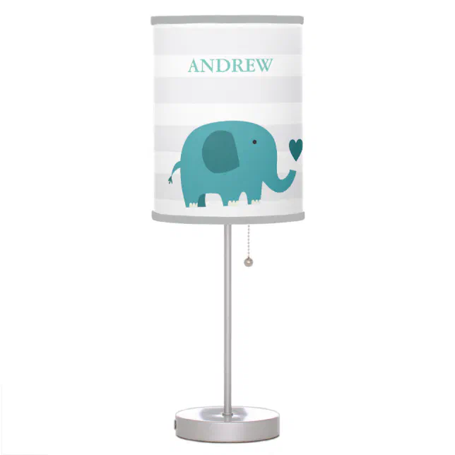 Jungle Safari Elephant Nursery Kids Room Lamp | Zazzle