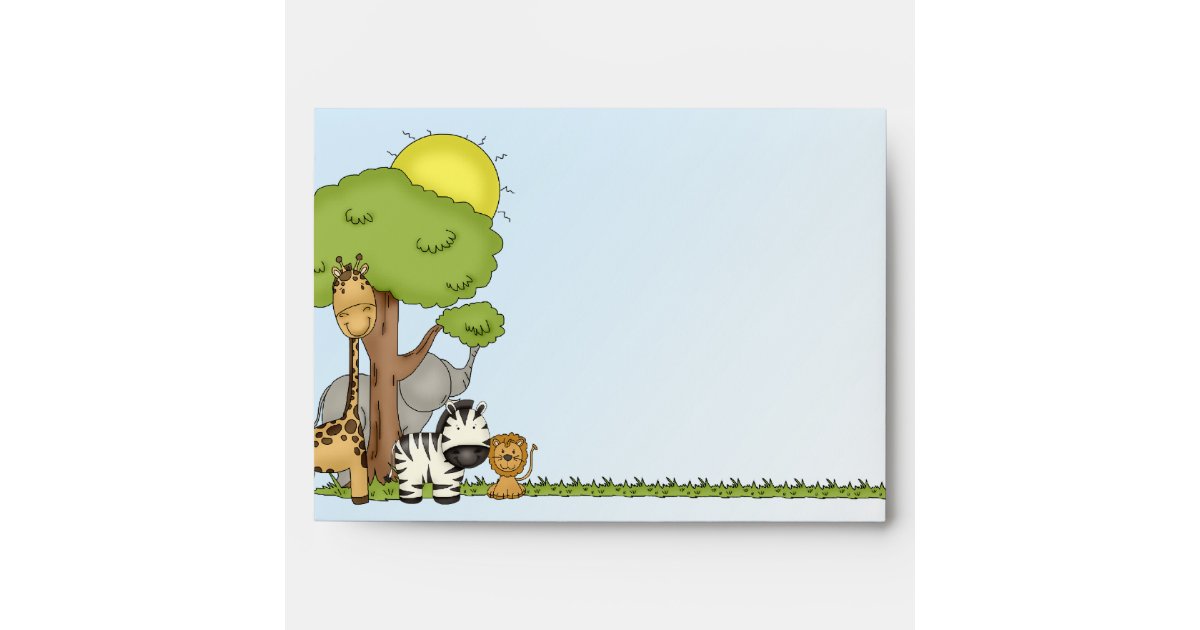 Jungle Safari Envelope | Zazzle