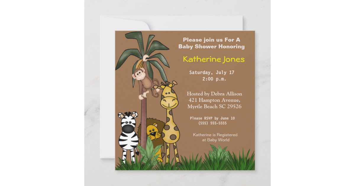 Jungle Safari Invitations | Zazzle