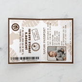 Jungle Safari Passport Kids Birthday Invitation | Zazzle