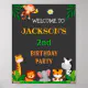 Jungle welcome party sign Wild animals poster | Zazzle