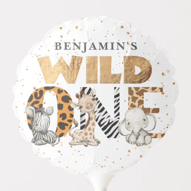 Jungle Wild One 1st Birthday Party Balloon | Zazzle